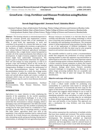 GrowFarm – Crop, Fertilizer and Disease Prediction usingMachine ...