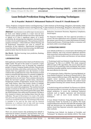 Loan Default Prediction Using Machine Learning Techniques | PDF