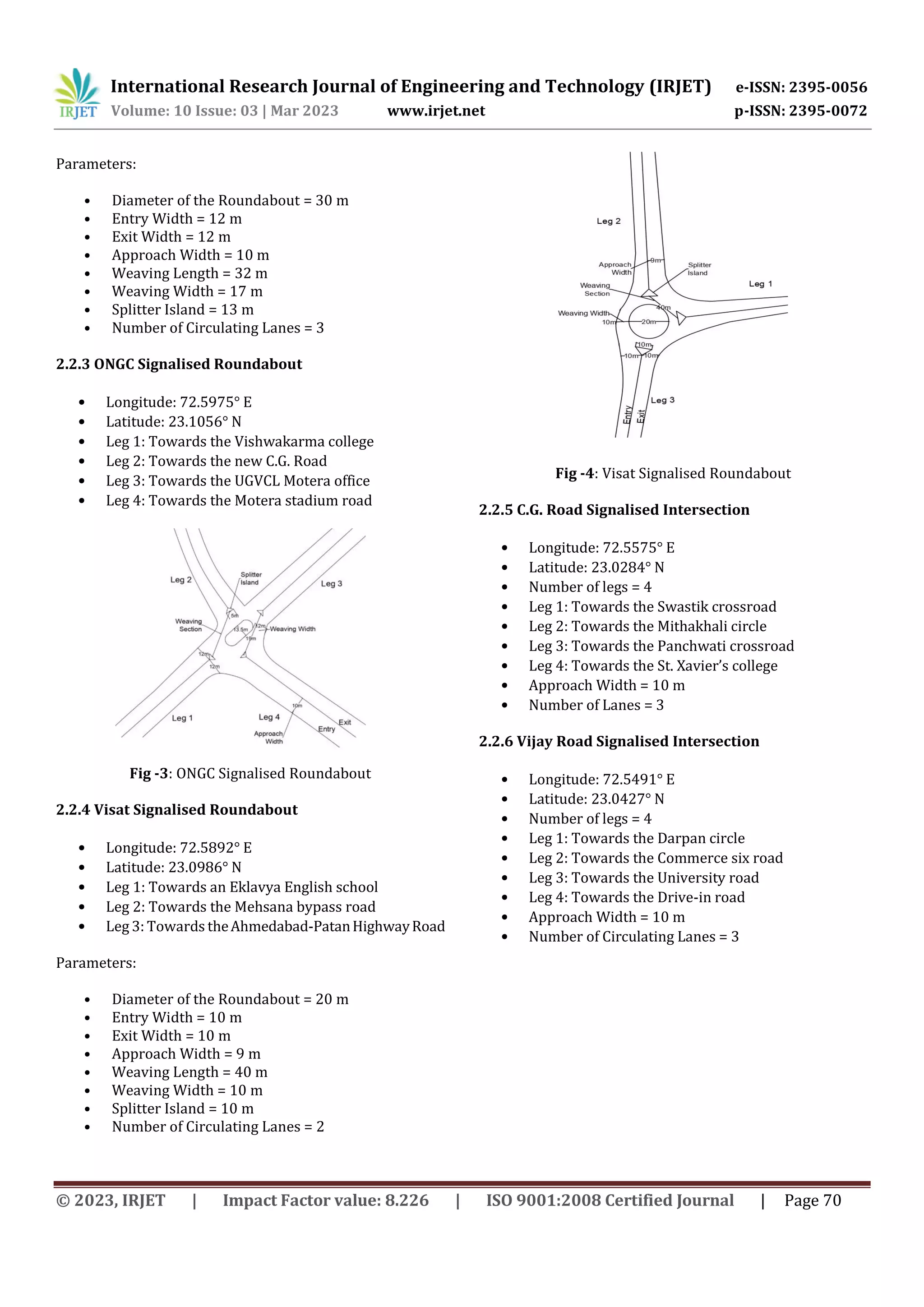 MEASURE EFFECTIVENESS OF ROUNDABOUTS IN URBAN AREAS AND THEIR COMPARISON WITH SIGNALISED ...