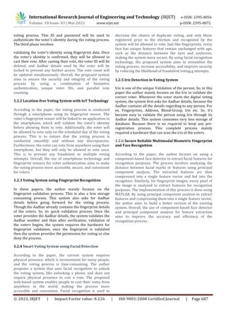 VIRTUAL VOTING SYSTEM USING FACE RECOGNITION AND OTP | PDF