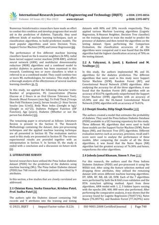 Diabetes Prediction Using ML | PDF