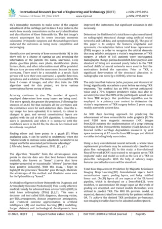 Osteoarthritis Knee Replacement Detection | PDF