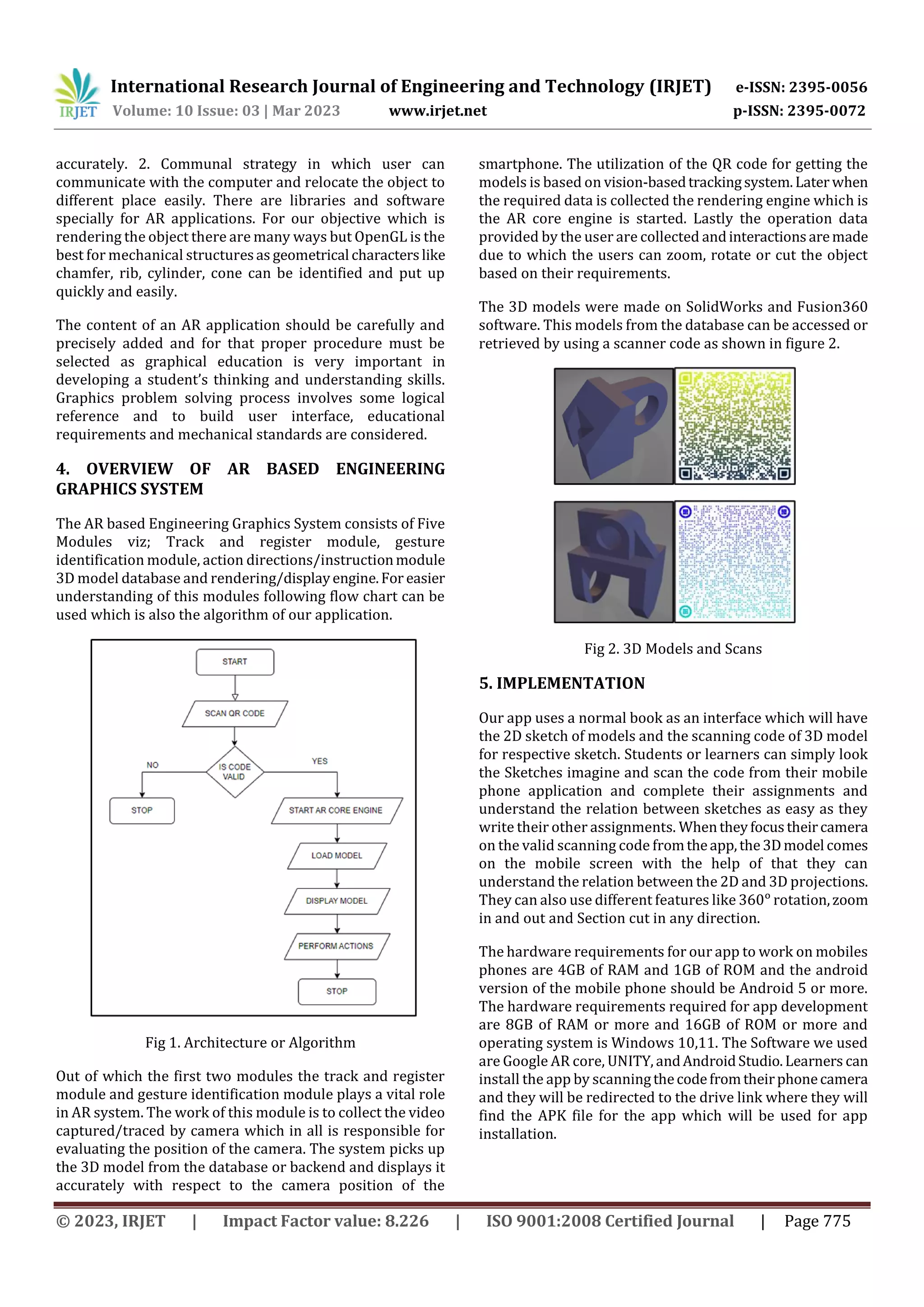 Application of Augmented Reality for Engineering Graphics | PDF