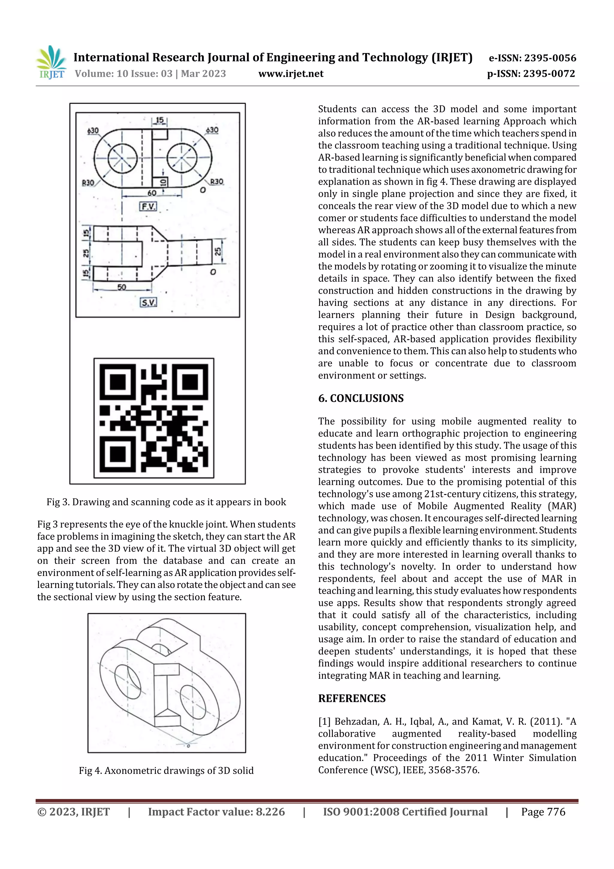 Application of Augmented Reality for Engineering Graphics | PDF