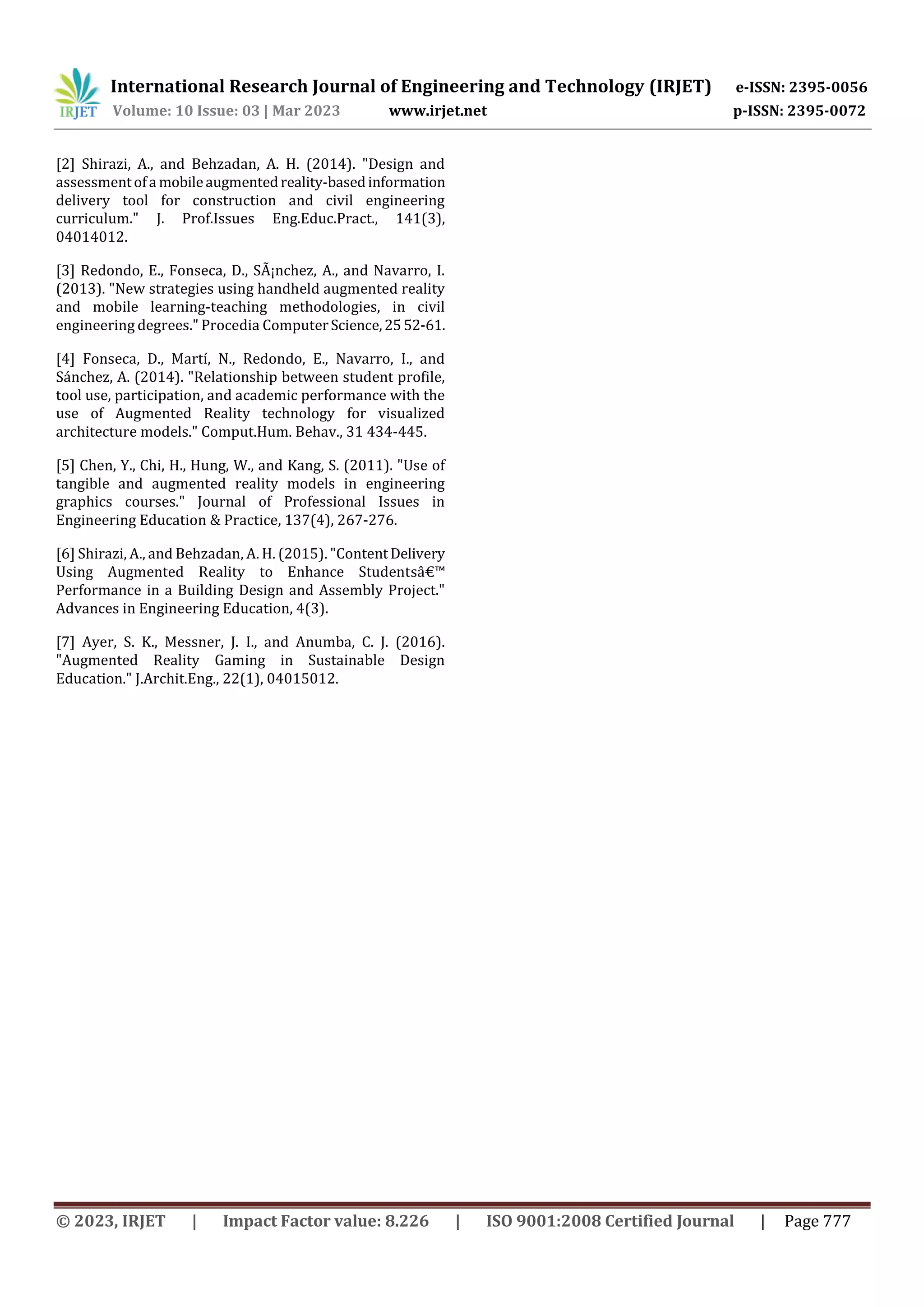 Application of Augmented Reality for Engineering Graphics | PDF