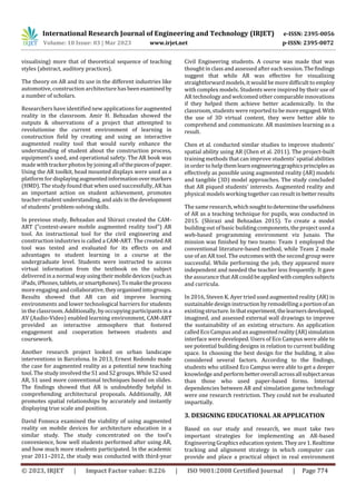 Application of Augmented Reality for Engineering Graphics | PDF