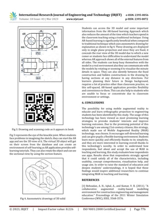 Application of Augmented Reality for Engineering Graphics | PDF