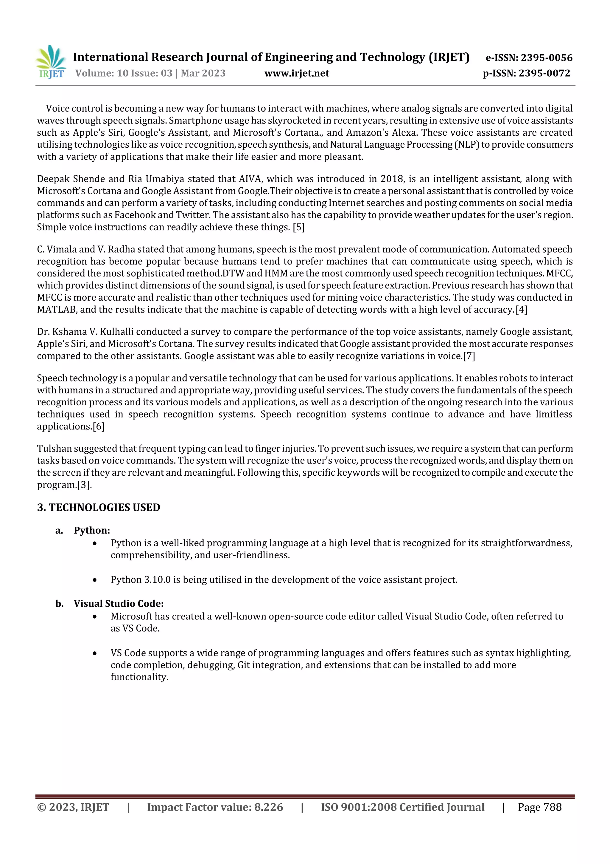 “SKYE : Voice Based AI Desktop Assistant” | PDF