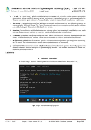 “SKYE : Voice Based AI Desktop Assistant” | PDF