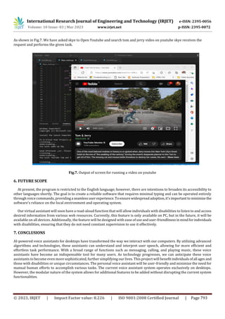 “SKYE : Voice Based AI Desktop Assistant” | PDF