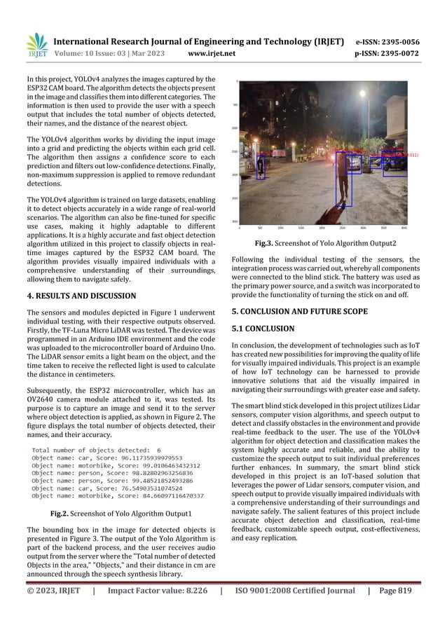 Obstacle Detection for Visually Impaired Using Computer Vision | PDF