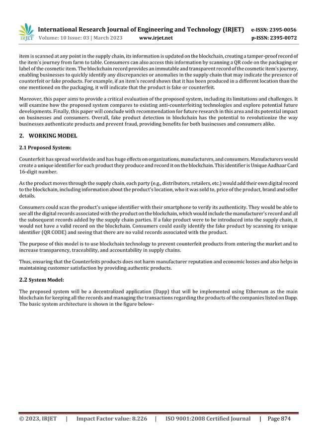 Fake Product Detection Using Blockchain Technology Pdf
