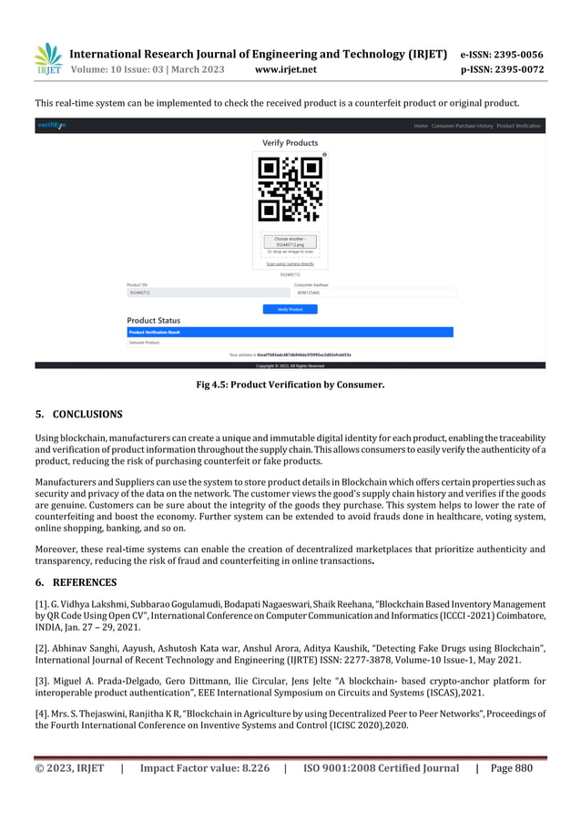 Fake Product Detection Using Blockchain Technology | PDF