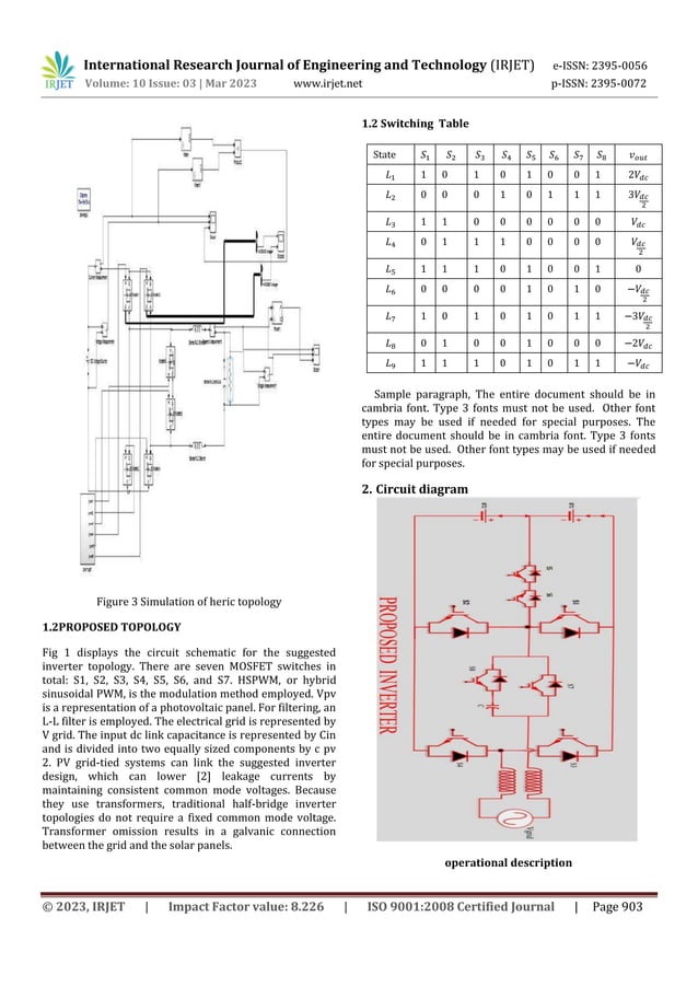Improved Nine Level Transformerless Inverter With Reduced Part Count Pdf