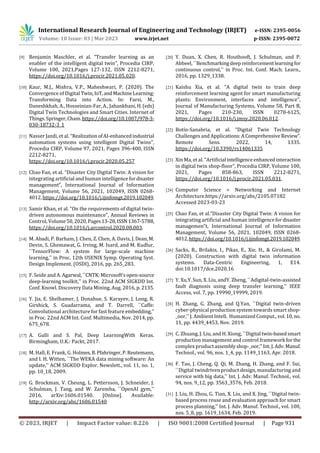 Advancing Digital Twin through the Integration of new AI Algorithms | PDF