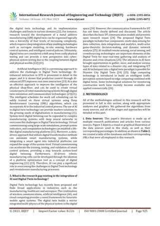Advancing Digital Twin through the Integration of new AI Algorithms | PDF