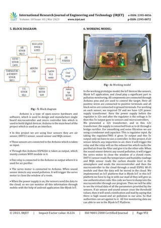AIR AND SOUND POLLUTION MONITORING SYSTEM USING IOT | PDF