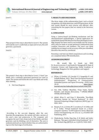 Remote User Authentication using blink mechanism - ‘Iblink’ with Machine Learning | PDF
