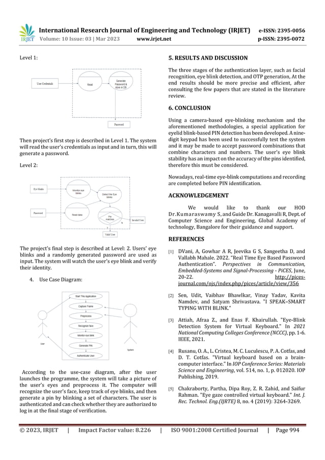 Remote User Authentication using blink mechanism - ‘Iblink’ with Machine Learning | PDF