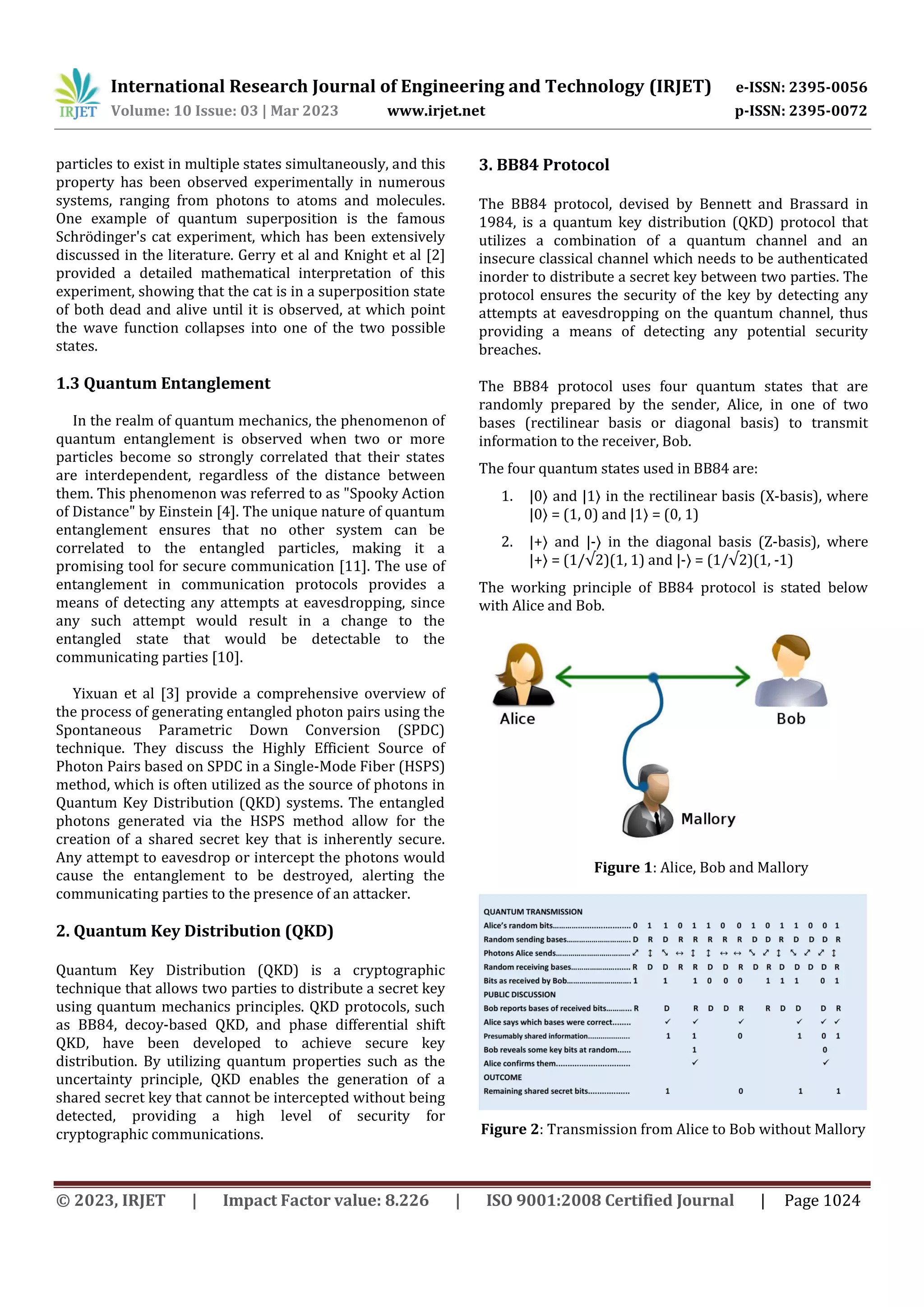 Comprehensive Study of BB84, A Quantum Key Distribution Protocol | PDF