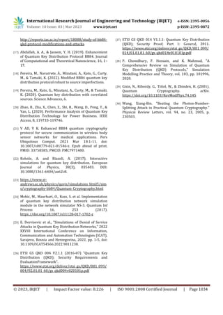 Comprehensive Study of BB84, A Quantum Key Distribution Protocol | PDF | Physics | Science
