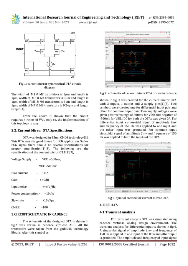 DESIGN AND IMPLEMENTATION OF CURRENT MIRROR SYMMETRICAL OPERATIONAL TRANSCONDUCTANCE AMPLIFIER ...