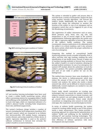 Soldier Health Severity Checking using Machine Learning And IOT | PDF