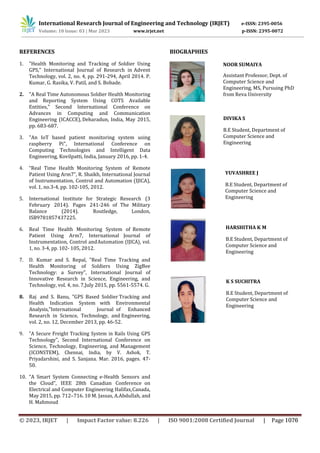 Soldier Health Severity Checking using Machine Learning And IOT | PDF