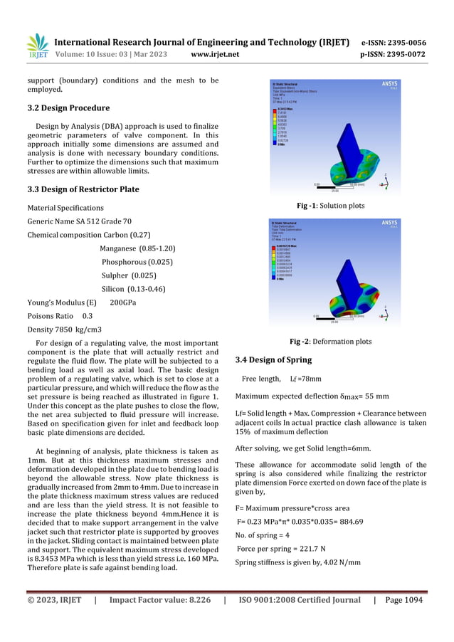 Design of Self Regulating Pressure Valve using Transient Finite Element Analysis | PDF
