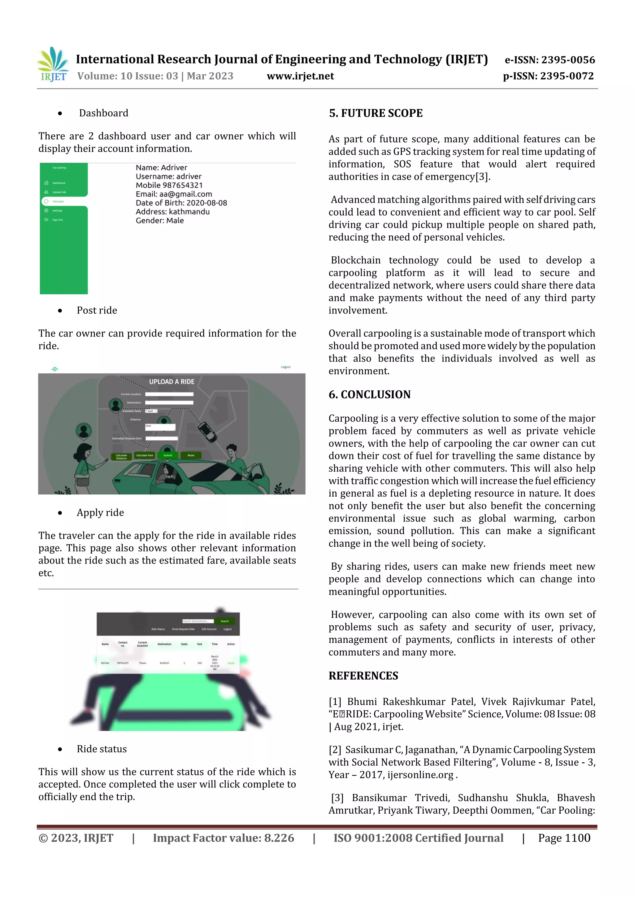 Car Pooling Web App | PDF