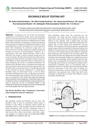 BUCHHOLZ RELAY TESTING KIT | PDF