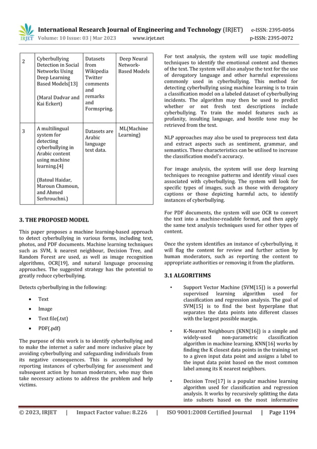 Cyberbullying Detection Using Machine Learning Pdf