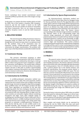 A Comparative Study of Different Models on Image Colorization using Deep Learning | PDF