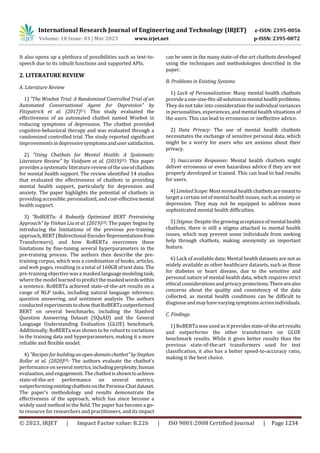 Ameliorating Depression through Deep Learning Conversational Agent: A Novel Approach to Mental ...