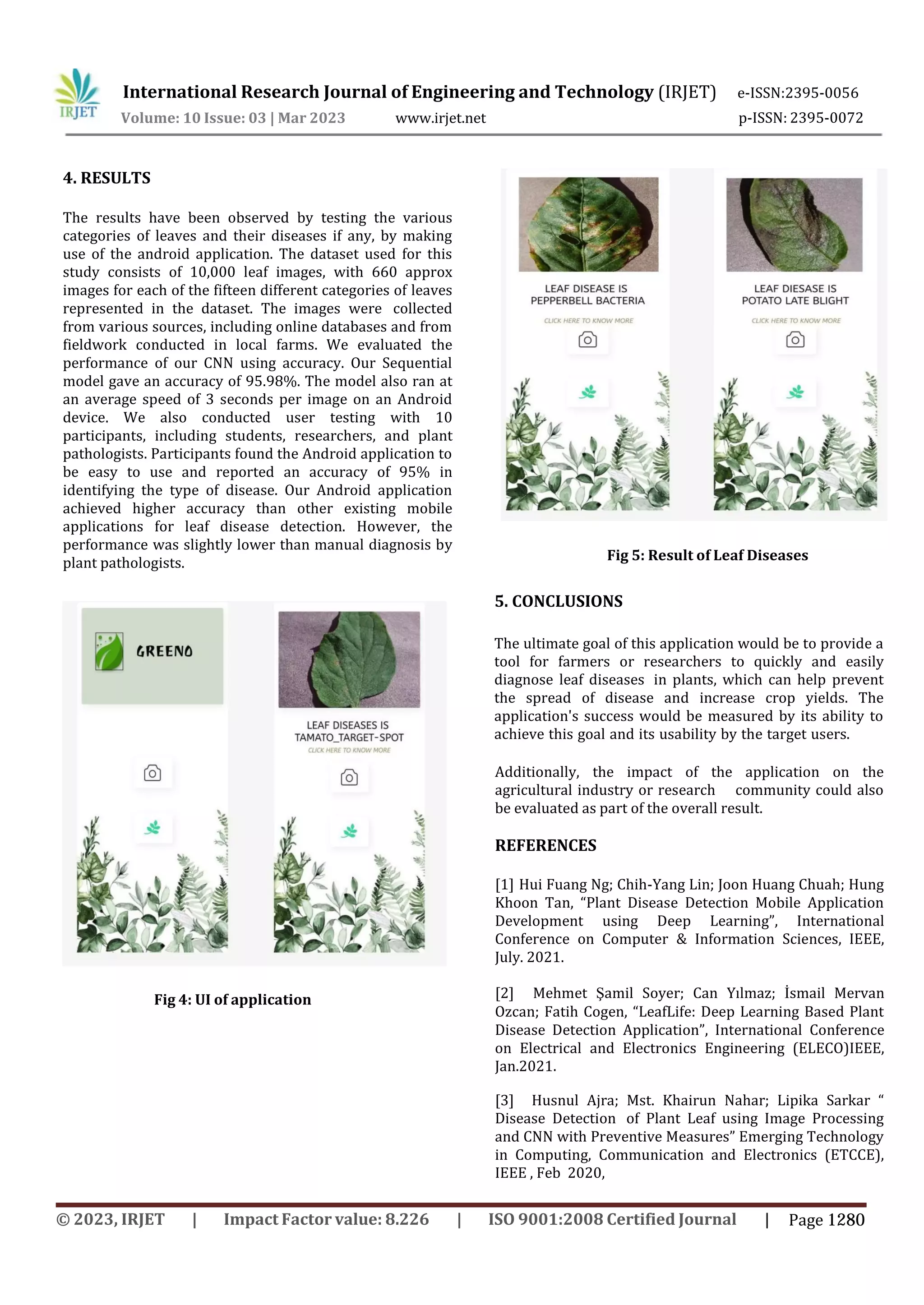 Android application for detection of leaf disease (Using Image processing and Neural networks) | PDF