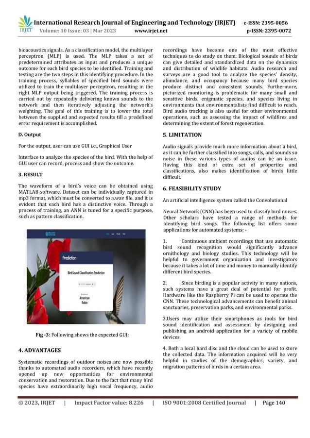 Identification of Bird Species using Automation Tool | PDF | Digital ...