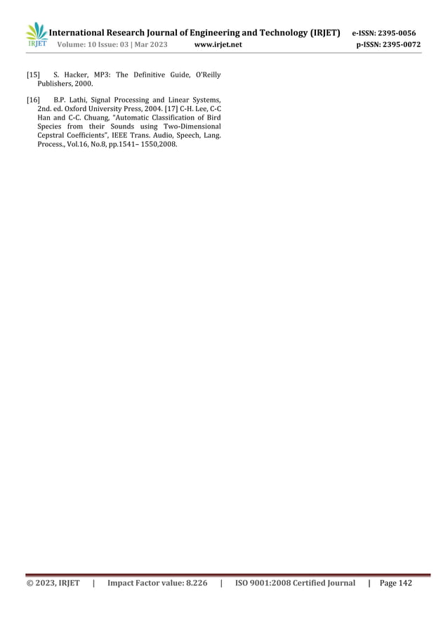 Identification of Bird Species using Automation Tool | PDF | Digital ...