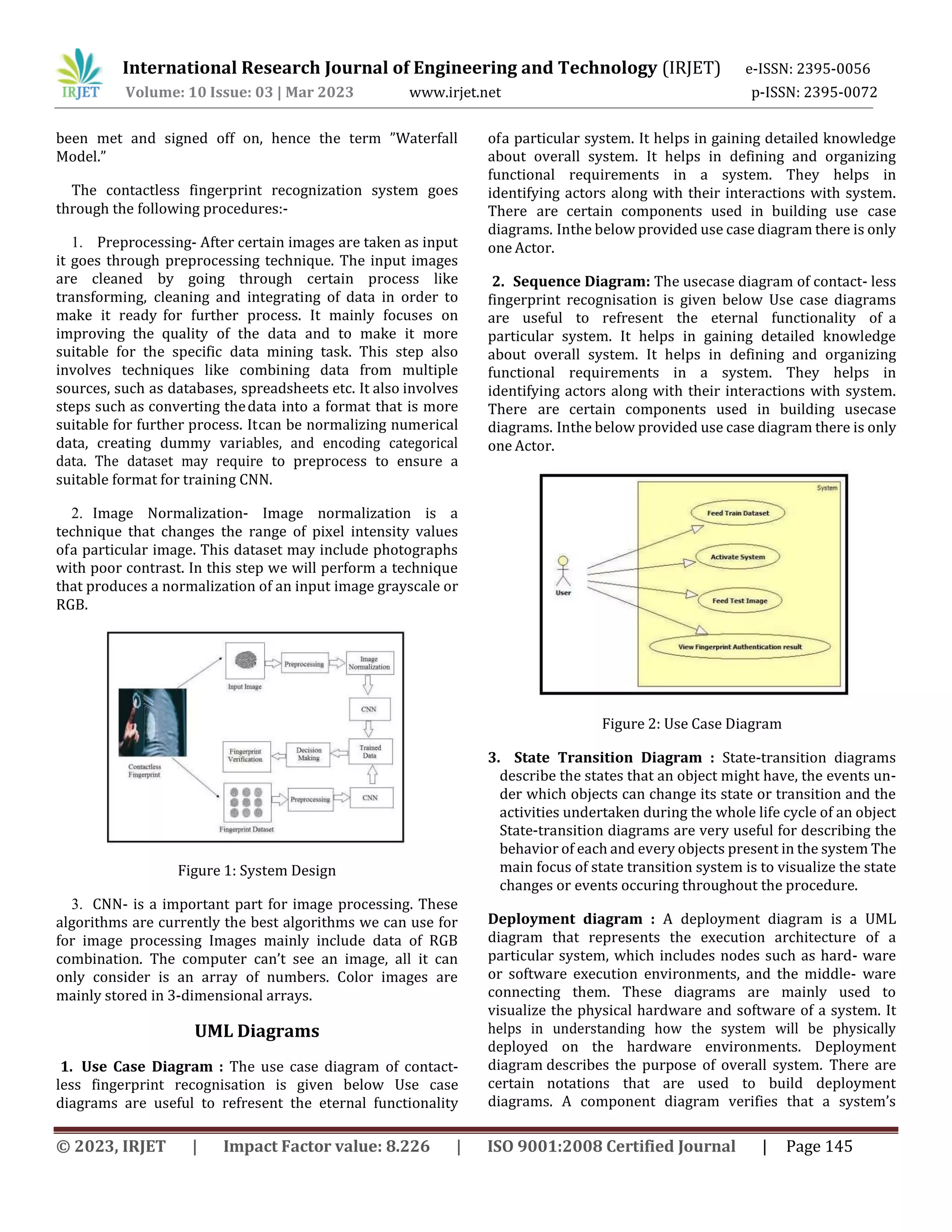 An In Depth Review On Contactless Fingerprint Identification Using Deep