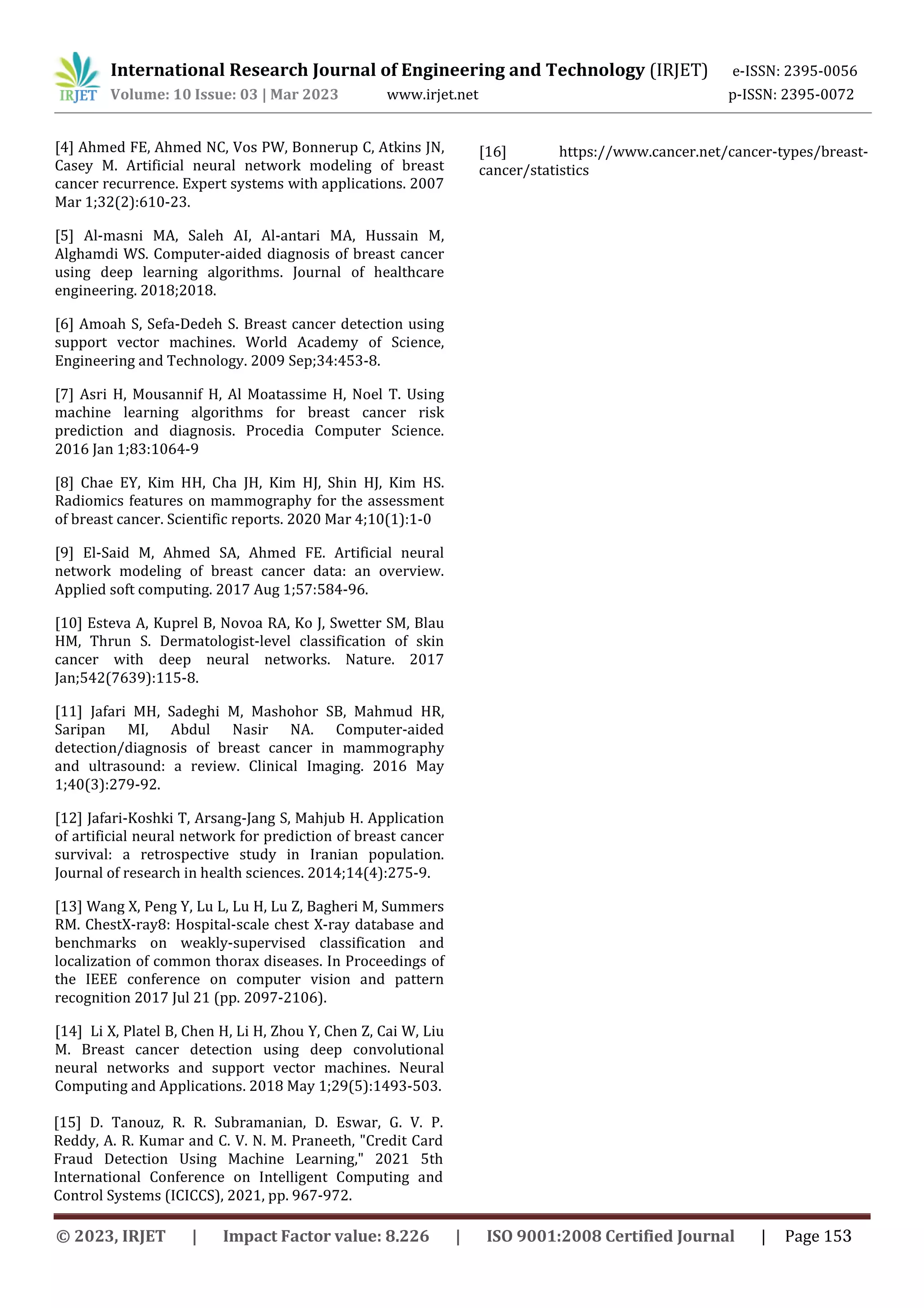 Breast Cancer Prediction using Machine Learning | PDF