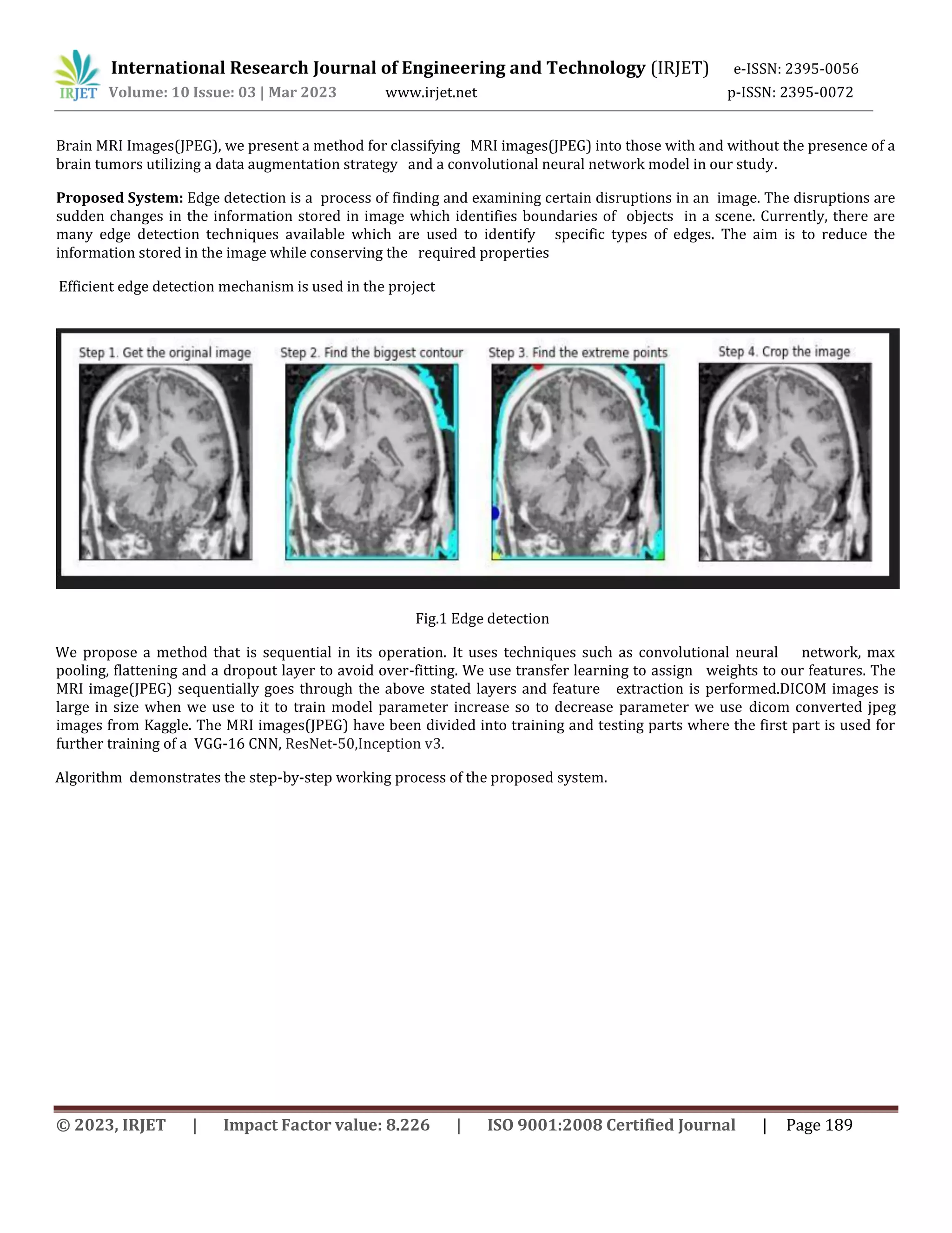 Brain Tumor Detection Using Deep Learning Pdf