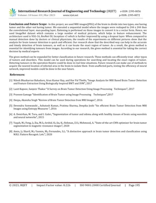 Brain Tumor Detection Using Deep Learning | PDF