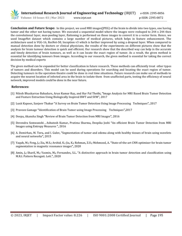 Brain Tumor Detection Using Deep Learning | PDF