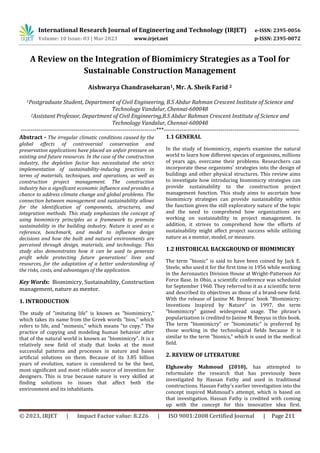 A Review on the Integration of Biomimicry Strategies as a Tool for Sustainable Construction ...