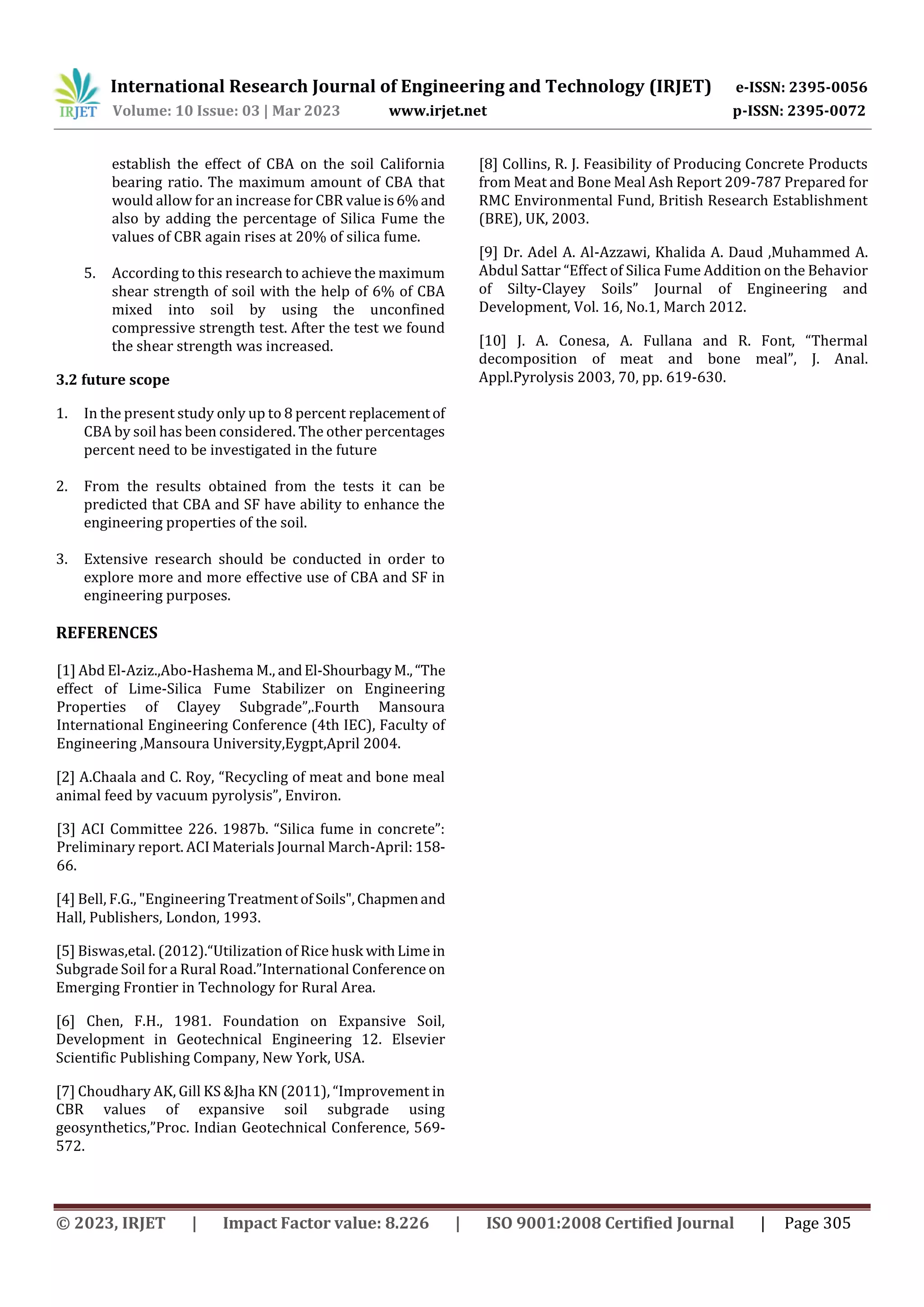 SOIL STABILIZATION USING BONE ASH AND SILICA FUME | PDF