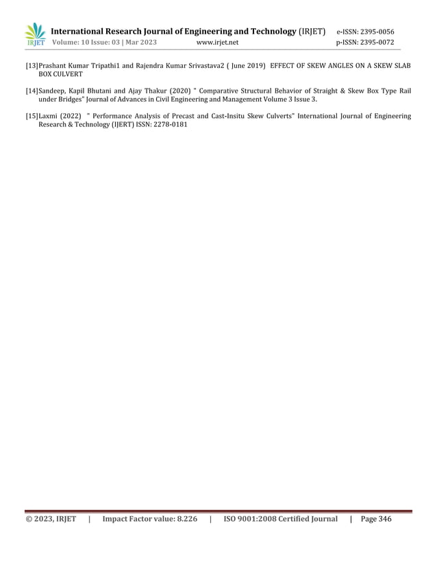 Design of Skew Culvert Analysis: A review | PDF | Civil Engineering ...