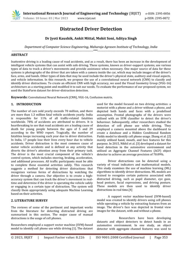 Distracted Driver Detection | PDF