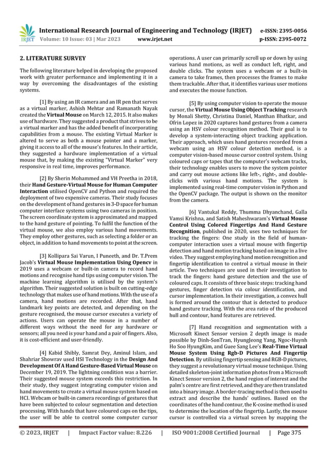 VIRTUAL MOUSE USING OPENCV | PDF