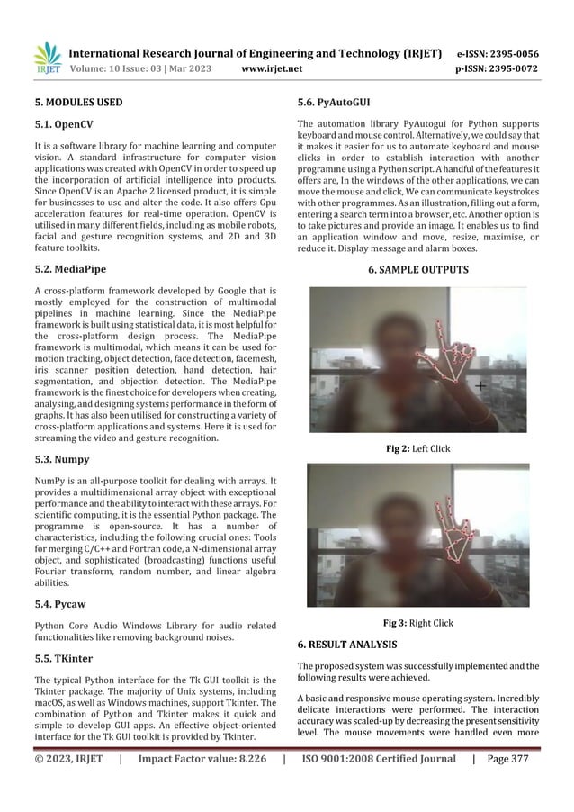 VIRTUAL MOUSE USING OPENCV | PDF