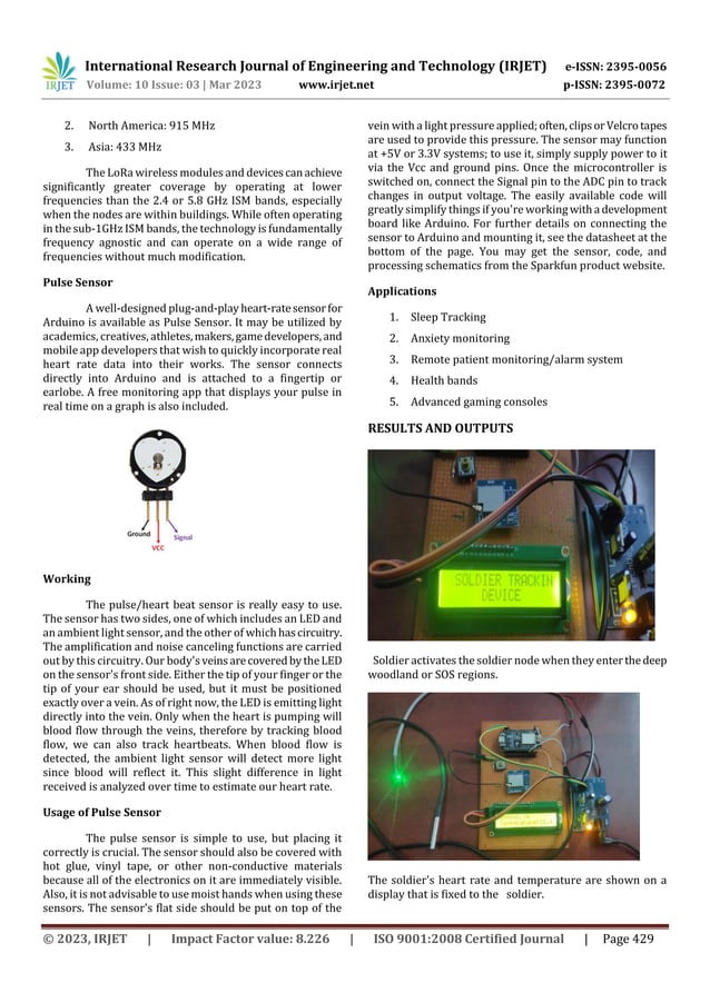 LORA BASED SOLDIER TRACKING AND HEALTH MONITORING DEVICE | PDF ...