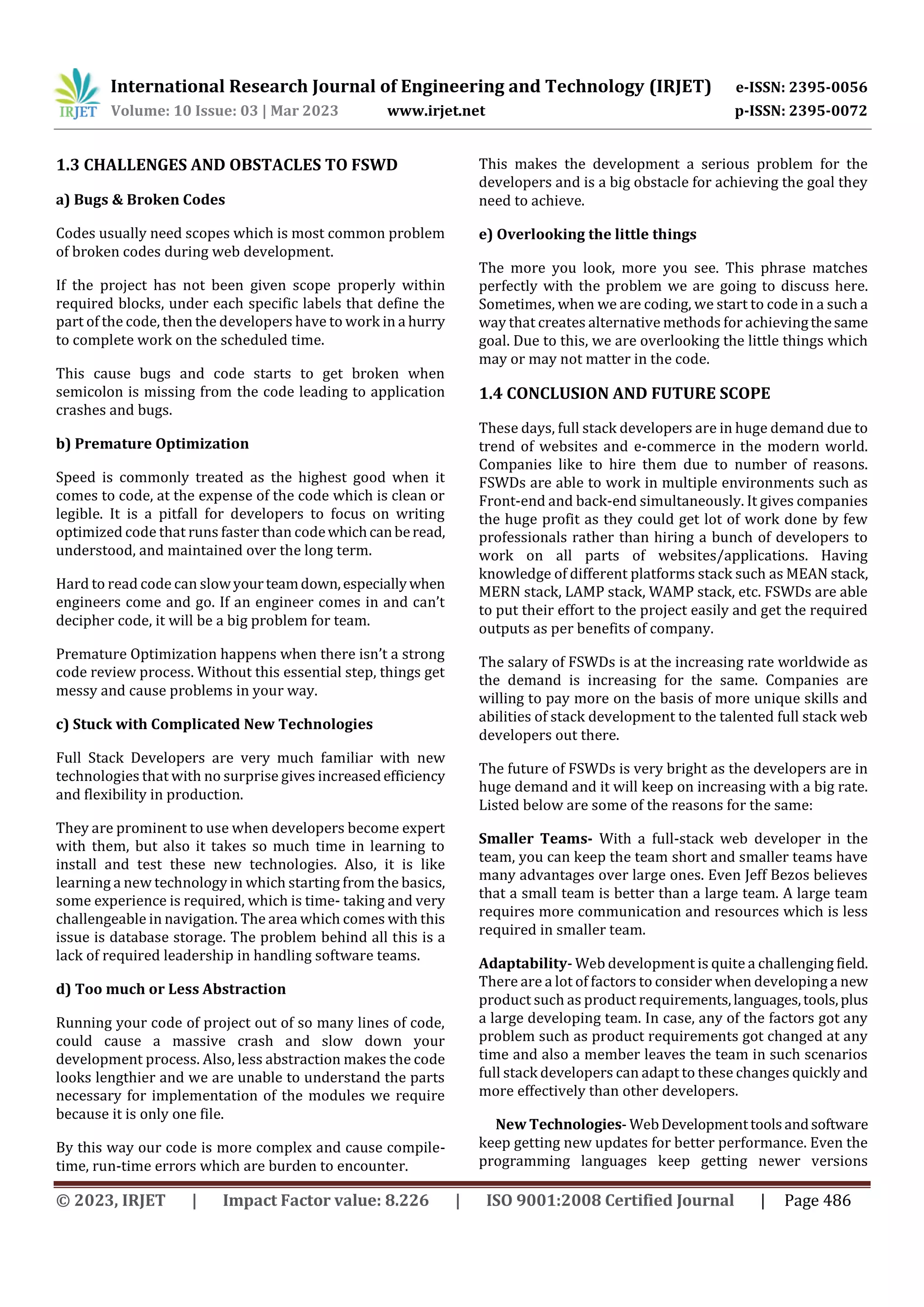 Ease of full Stack Development | PDF